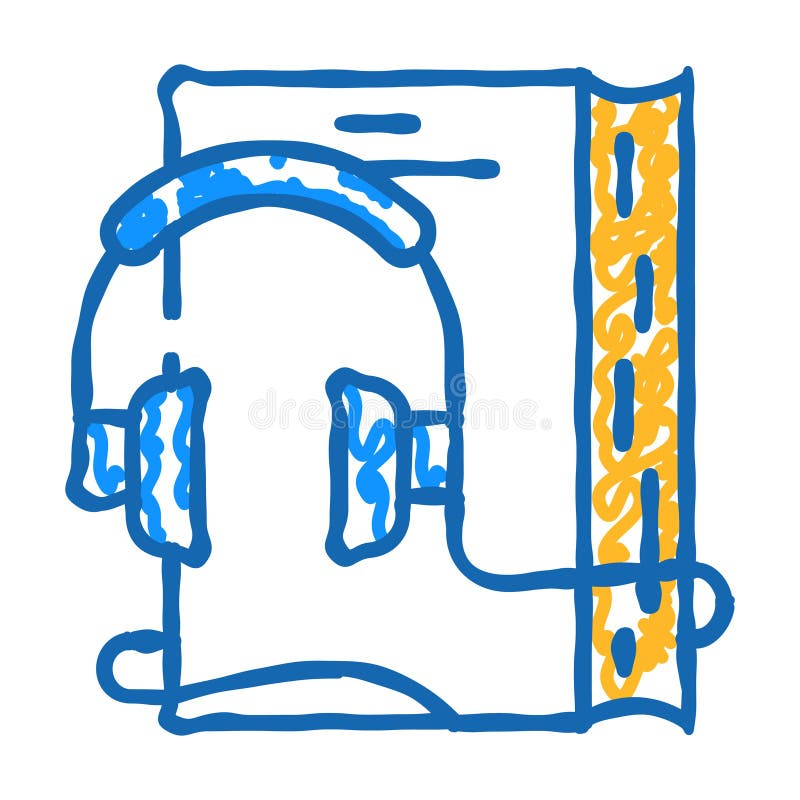 Audiobook for Self Study Icon Doodle Illustration Stock Vector ...