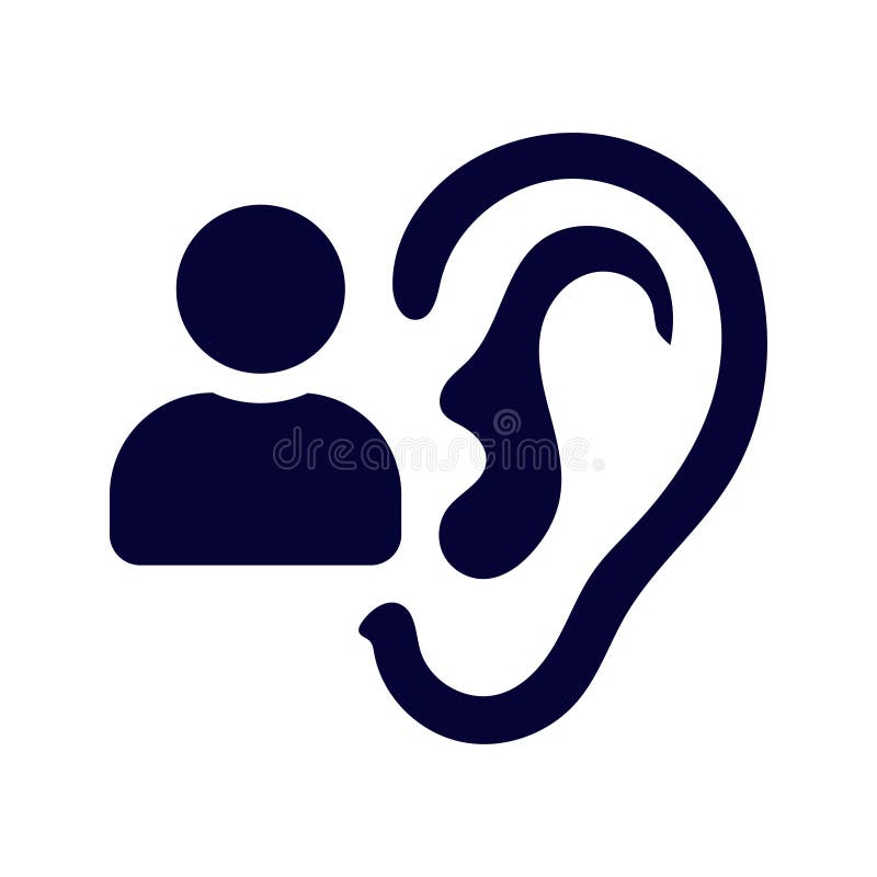 Audiology Hearing Icon stock vector. Illustration of loss - 257196987