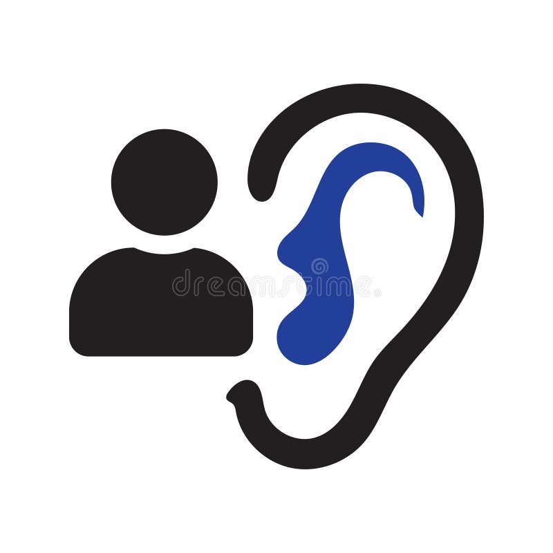 Audiology Hearing Icon stock vector. Illustration of sensory - 257197005