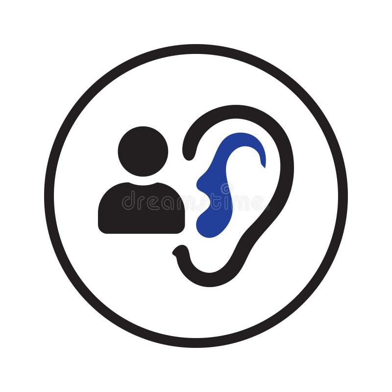 Audiology Hearing Icon stock vector. Illustration of medical - 257197030
