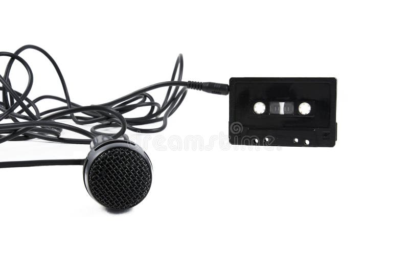 Audiotape and microphone. stock image. Image of musical - 78890871