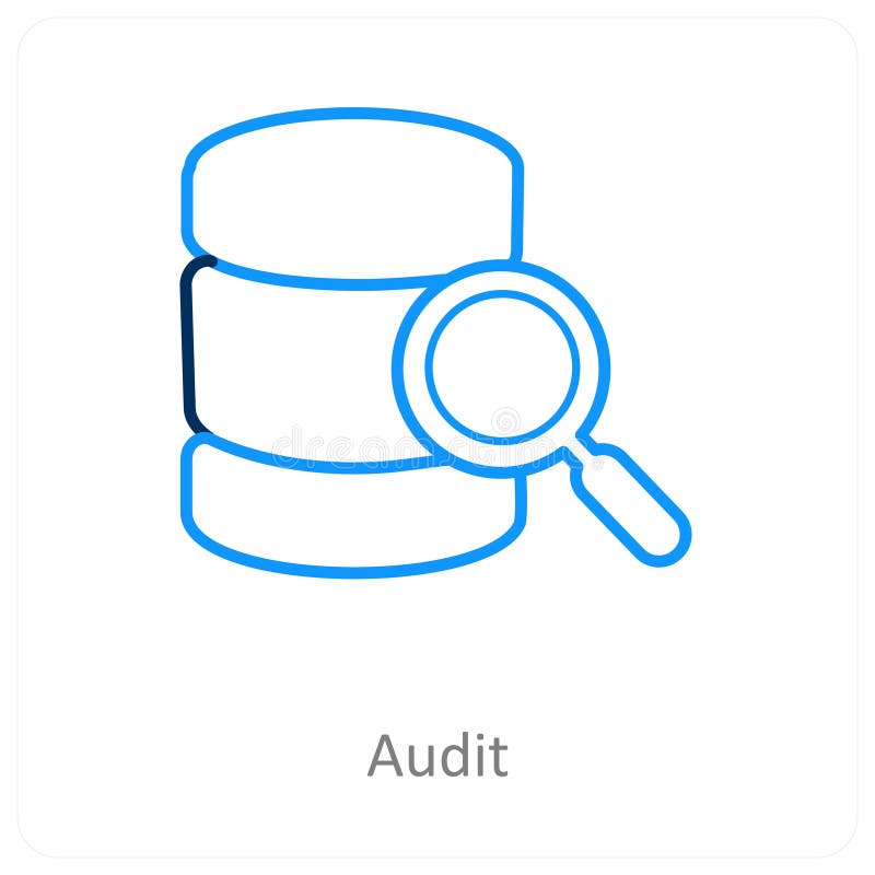Audit and Big Data Icon Concept Stock Illustration - Illustration of ...