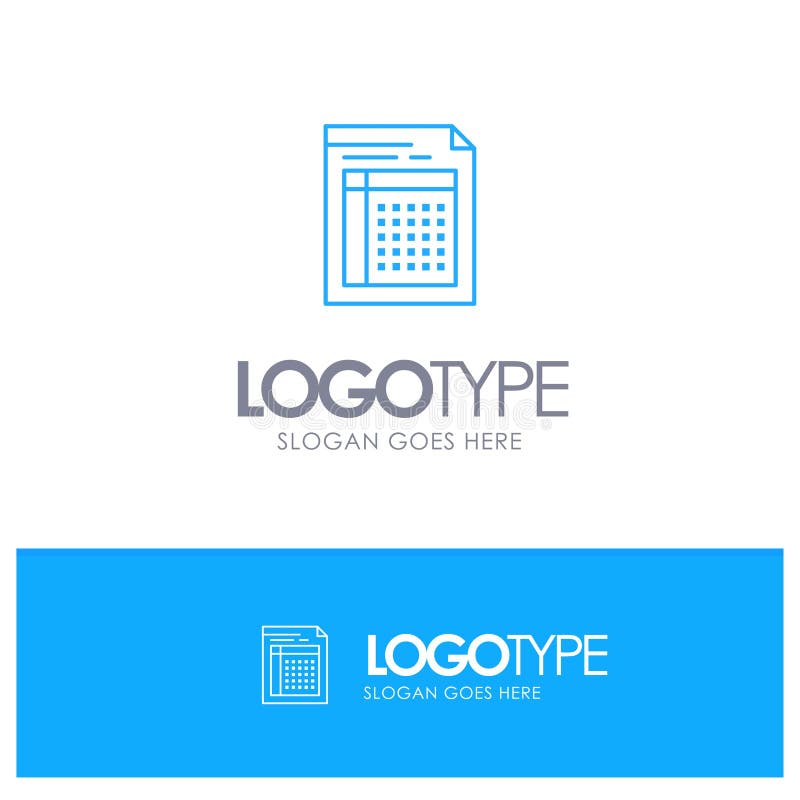 Audit, Bill, Document, File, Form, Invoice, Paper, Sheet Blue OutLine ...