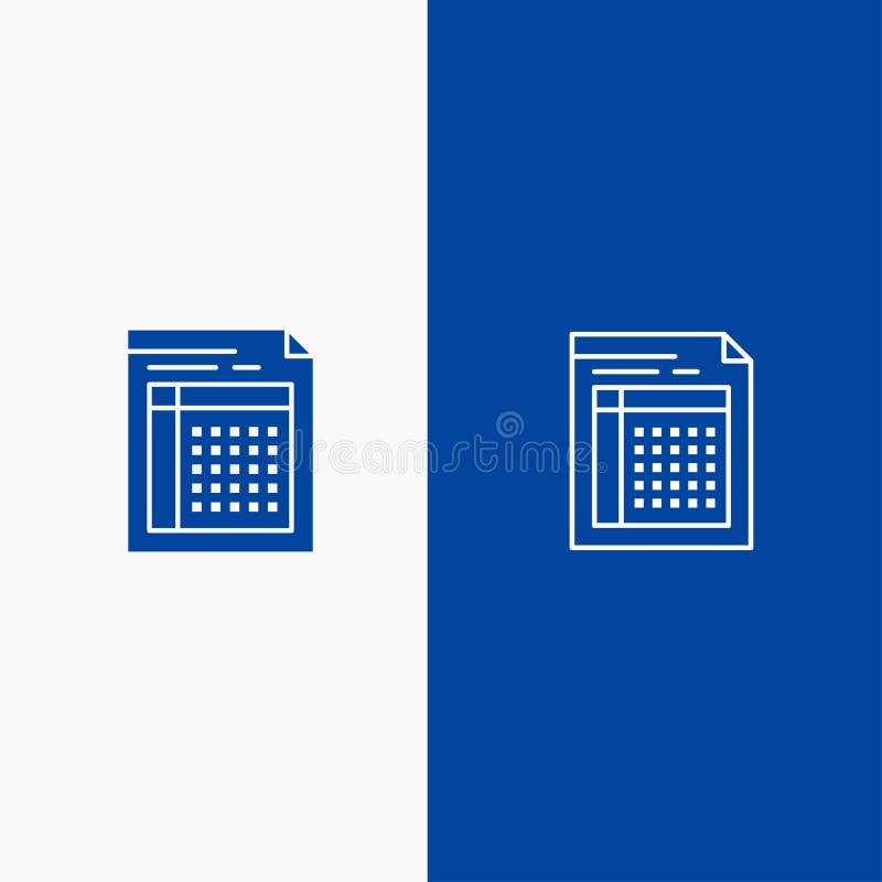 Audit, Bill, Document, File, Form, Invoice, Paper, Sheet Line and Glyph ...