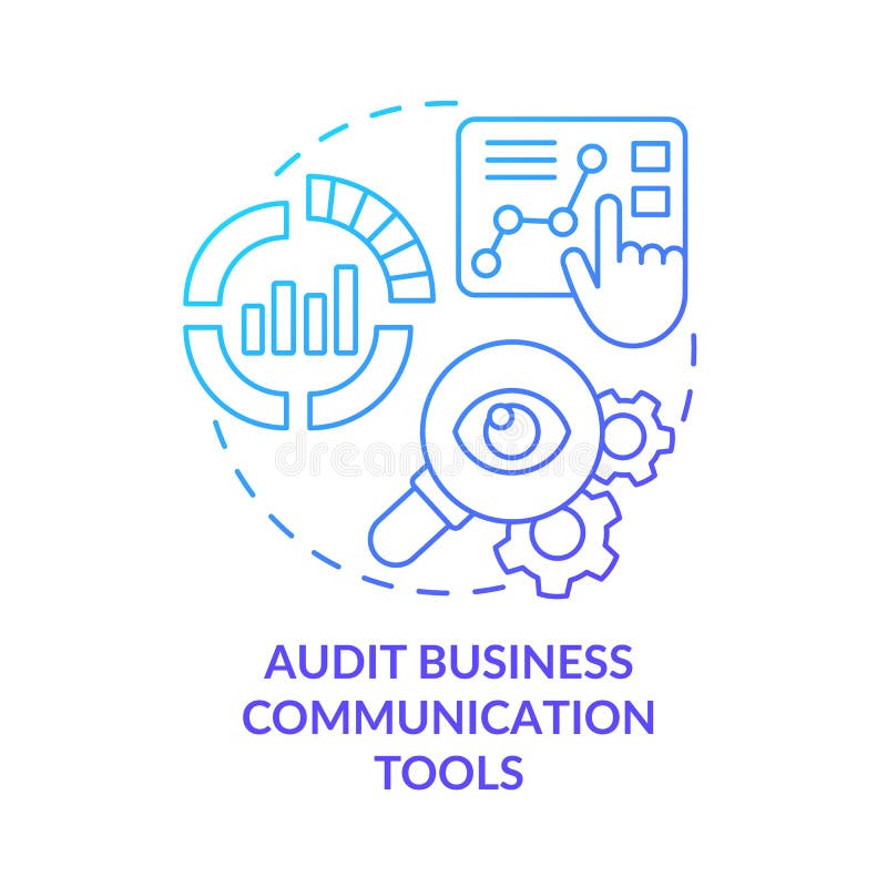 Audit Business Communication Tools Blue Gradient Concept Icon Stock ...