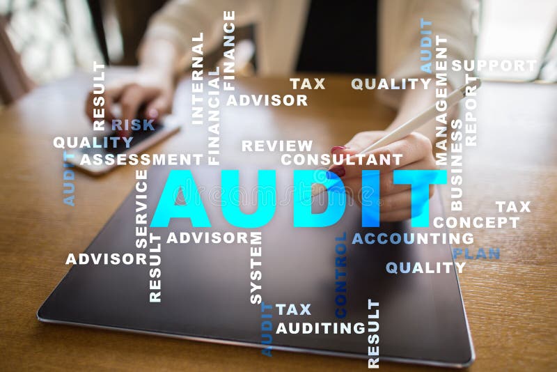Audit Business Concept. Auditor. Compliance. Virtual Screen Technology ... Audit Business Concept. Auditor. Compliance. Virtual Screen Technology ...