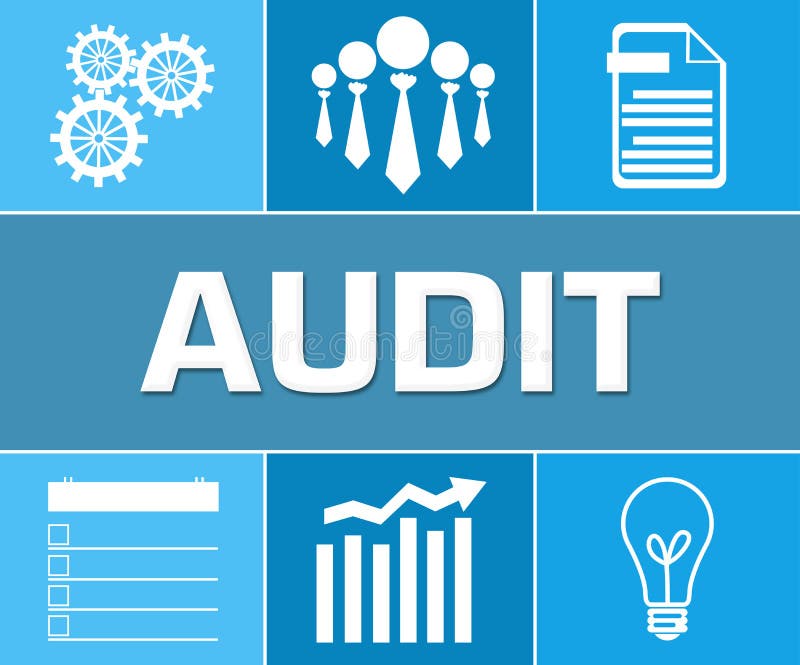 Audit Business Symbol Blue Grid Stock Illustration - Illustration of ...