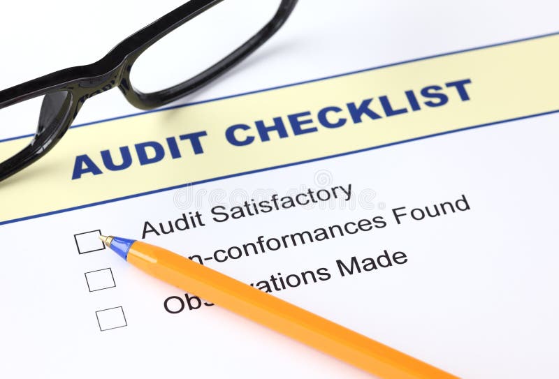 Audit Checklist on Clipboard Stock Photo - Image of education ...