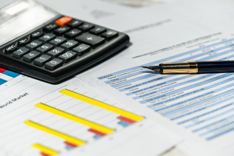 Audit the Company Balance Sheet and Financial Statement Stock Image ...