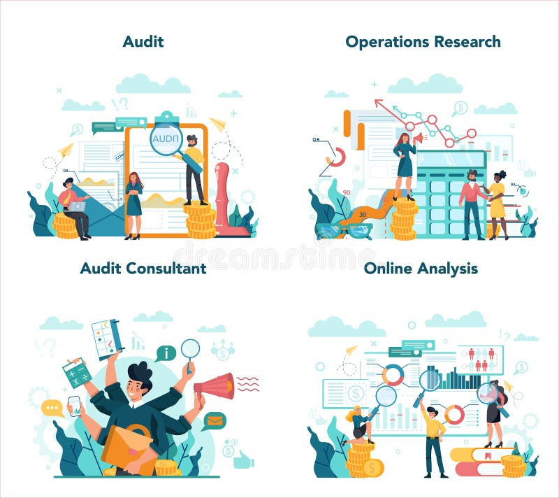 Audit Concept Set. Business Operation Research and Analysis Stock ...