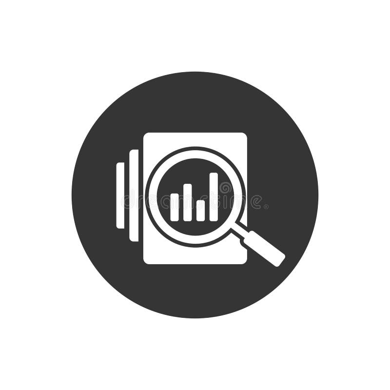Audit Document Icon In Flat Style. Result Report Vector Illustration ...