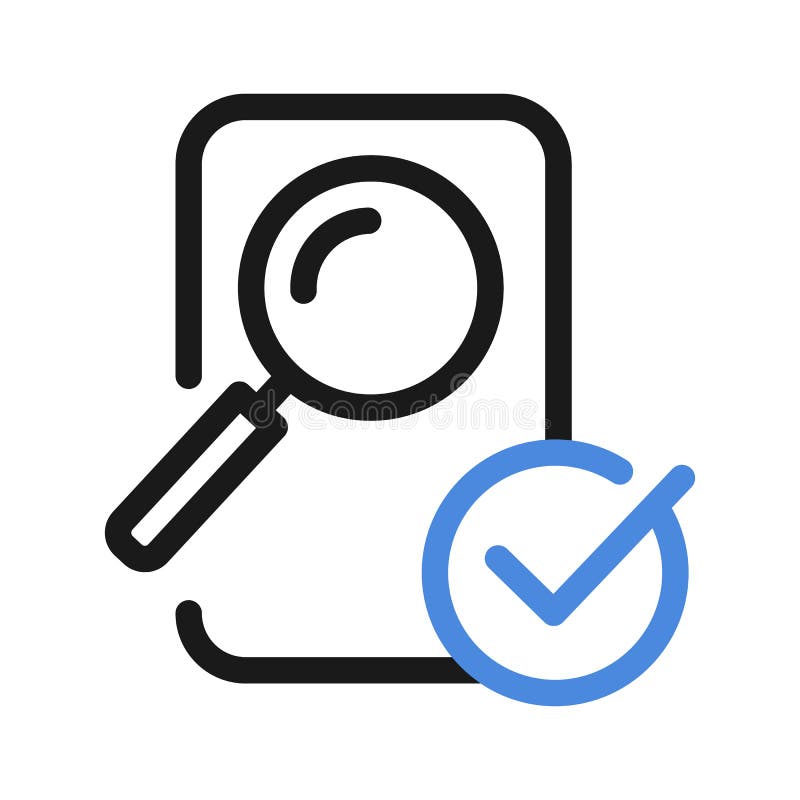 Document Inspection Vector Icon. Audit Illustration Sign. Contract ...