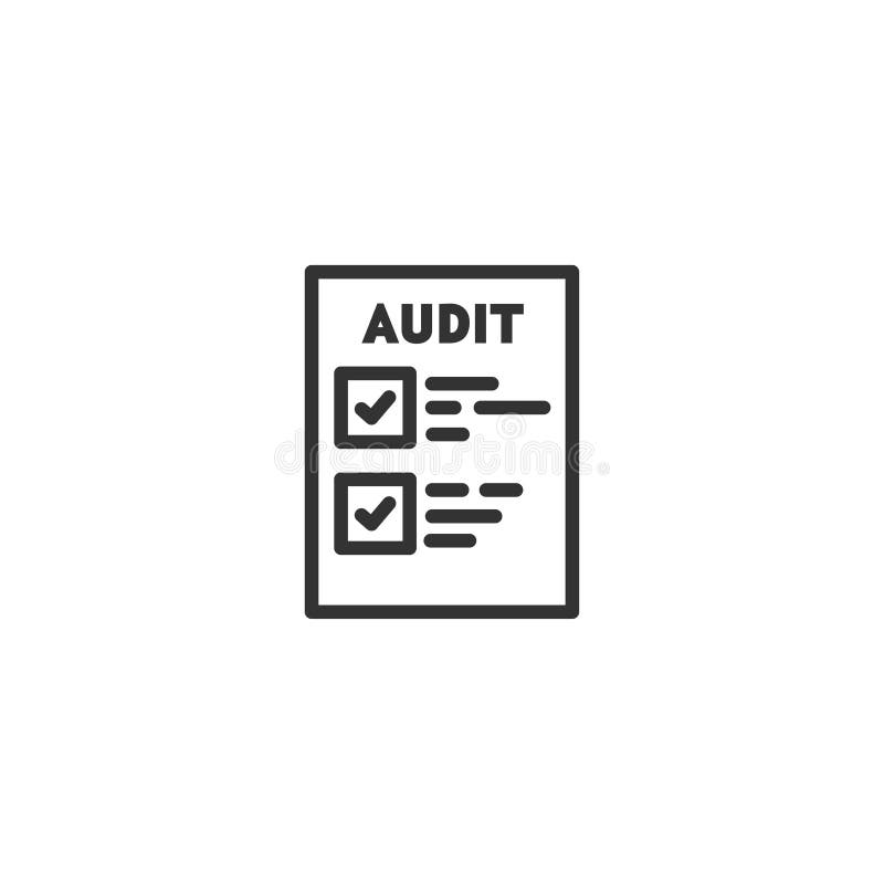 Audit Document Icon in Transparent Style. Result Report Vector ...