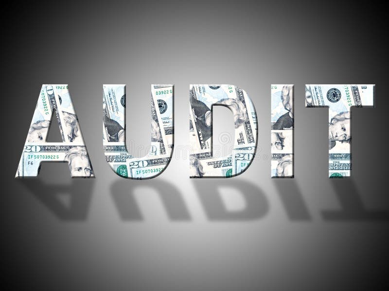 Audit Dollars Shows United States And Auditing Stock Illustration ...