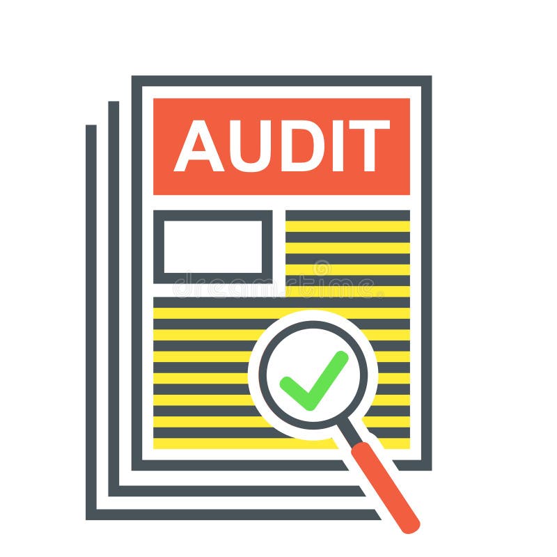 Audit. Financial Check, Document Audit Icon. Vector Illustration. Stock ...