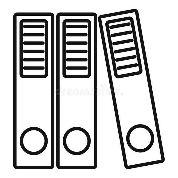 Audit Folder Icon, Outline Style Stock Vector - Illustration of folder ...