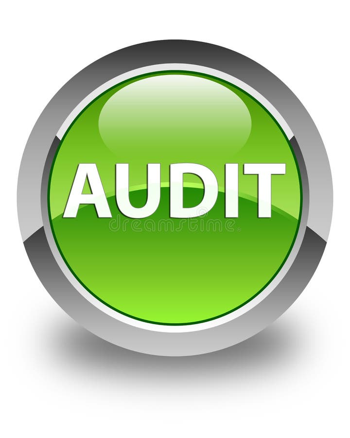 Audit green round button stock illustration. Illustration of button ...