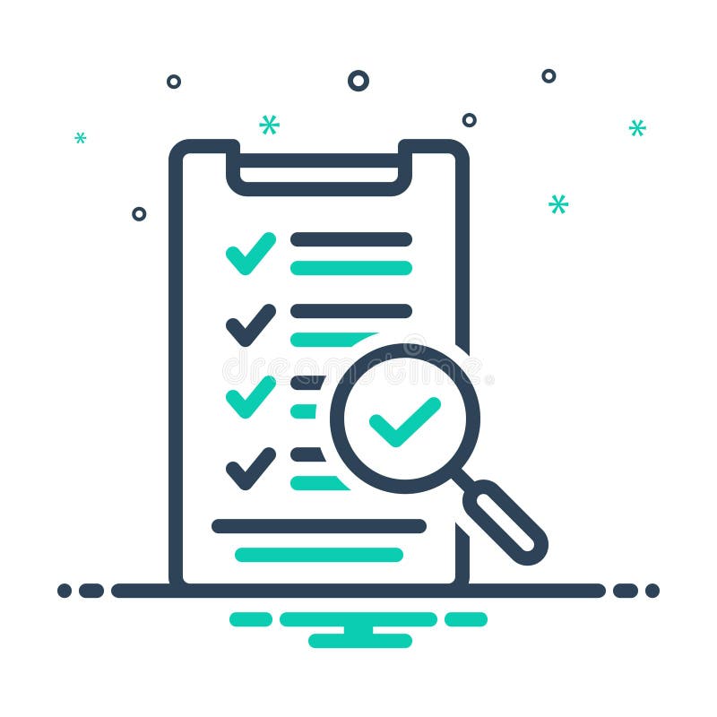 Mix Icon for Audit, Inspect and Examine Stock Vector - Illustration of ...
