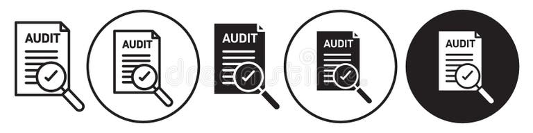 Audit Icon Vector Set Collection for Web Stock Vector - Illustration of ...
