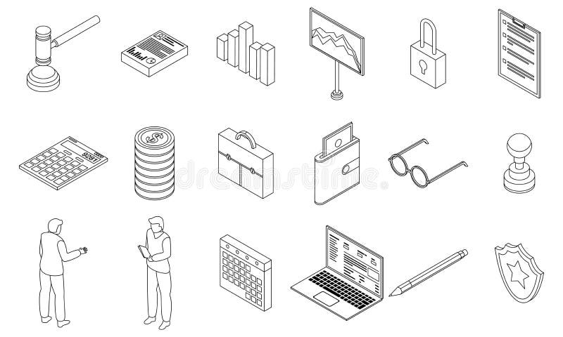 Audit Icons Set Vector Outline Stock Illustration - Illustration of ... Audit Icons Set Vector Outline Stock Illustration - Illustration of ...