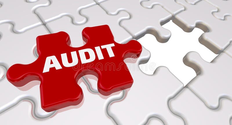 Audit Puzzle Shows Auditor Validation Scrutiny or Inspection Stock ...