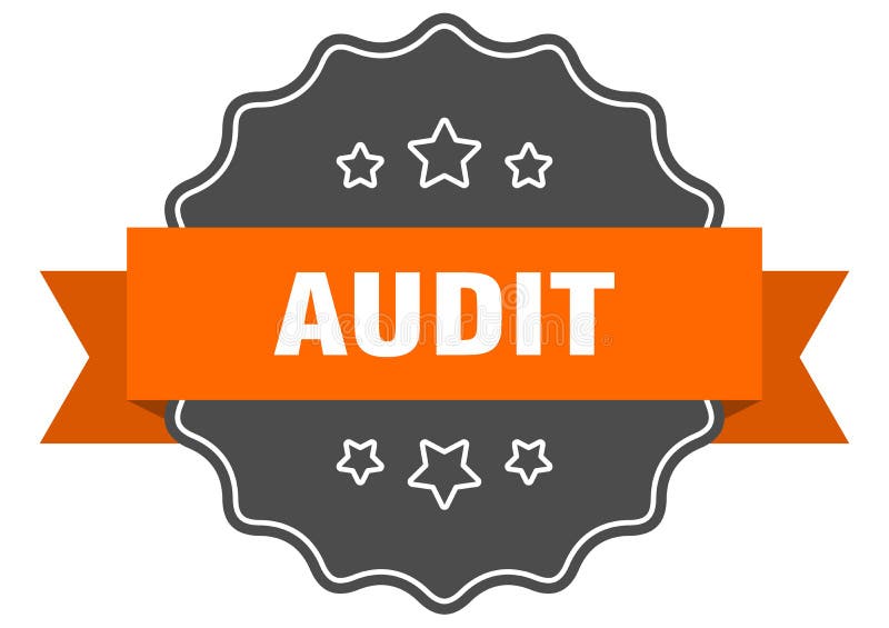 Audit label stock vector. Illustration of ribbon, emblem - 160024955