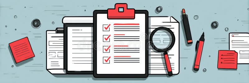 Audit Process Visual Showcasing Documents, a Checklist, and Review ...
