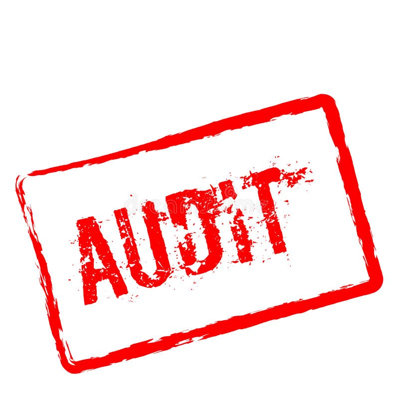 Audit Red Rubber Stamp Isolated on White. Stock Vector - Illustration ...