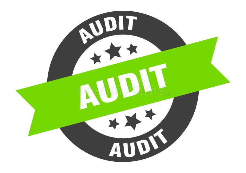 Audit round green sign stock vector. Illustration of colorful - 81366491