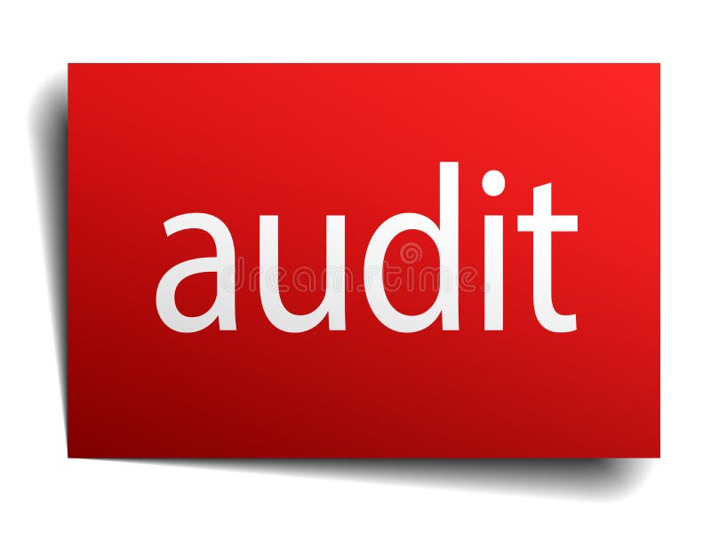 Audit Red Paper Speech Bubble Stock Vector - Illustration of auditor ...