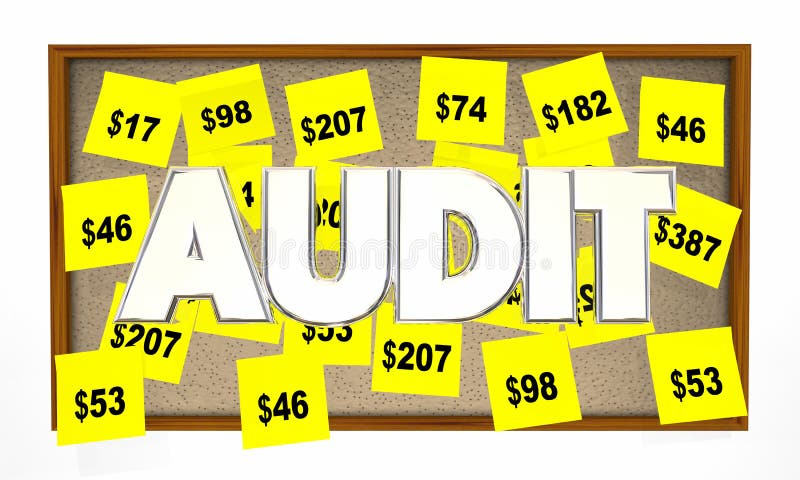 Audit Tax Review Accounting Sticky Notes Stock Illustration ...