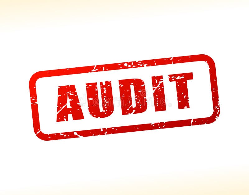 AUDIT Text Written on Red Round Postal Stamp Sign Stock Illustration ...