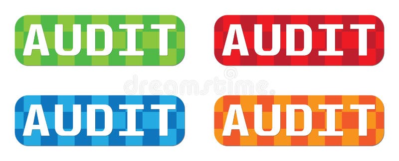 AUDIT Text Written on Red Round Postal Stamp Sign Stock Illustration ...