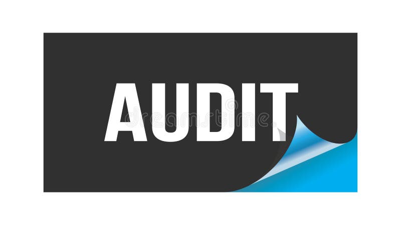 AUDIT Text Written on Black Blue Sticker Stock Illustration ...