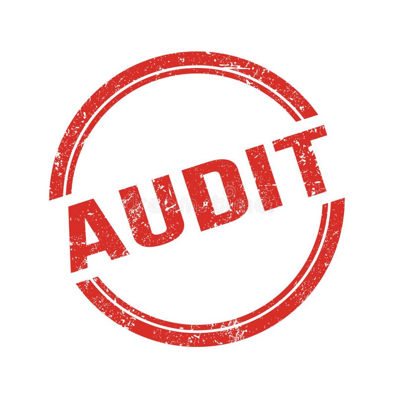AUDIT Text Written on Red Round Postal Stamp Sign Stock Illustration ...