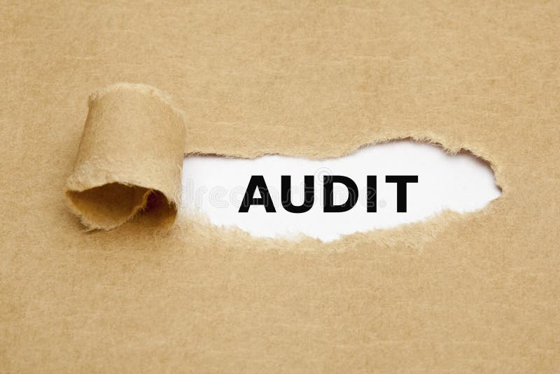 Audit Torn Paper Concept stock photo. Image of company - 124046670
