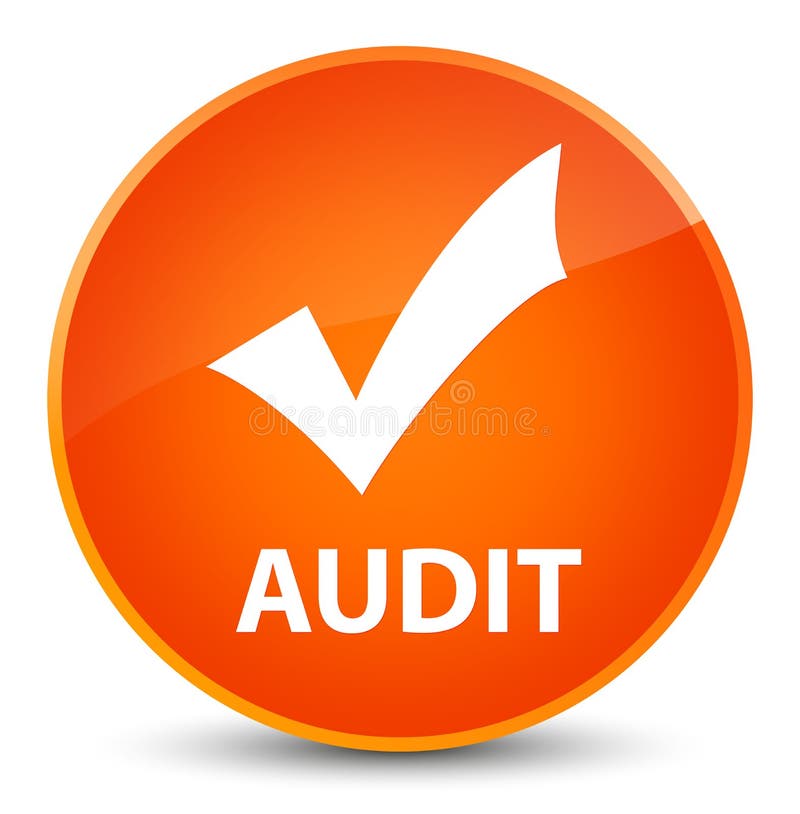 Audit (validate Icon) Elegant Orange Round Button Stock Illustration ...