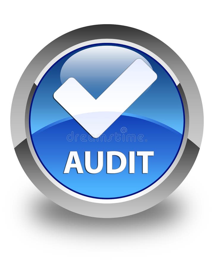Audit (validate Icon) Glossy Blue Round Button Stock Illustration ...