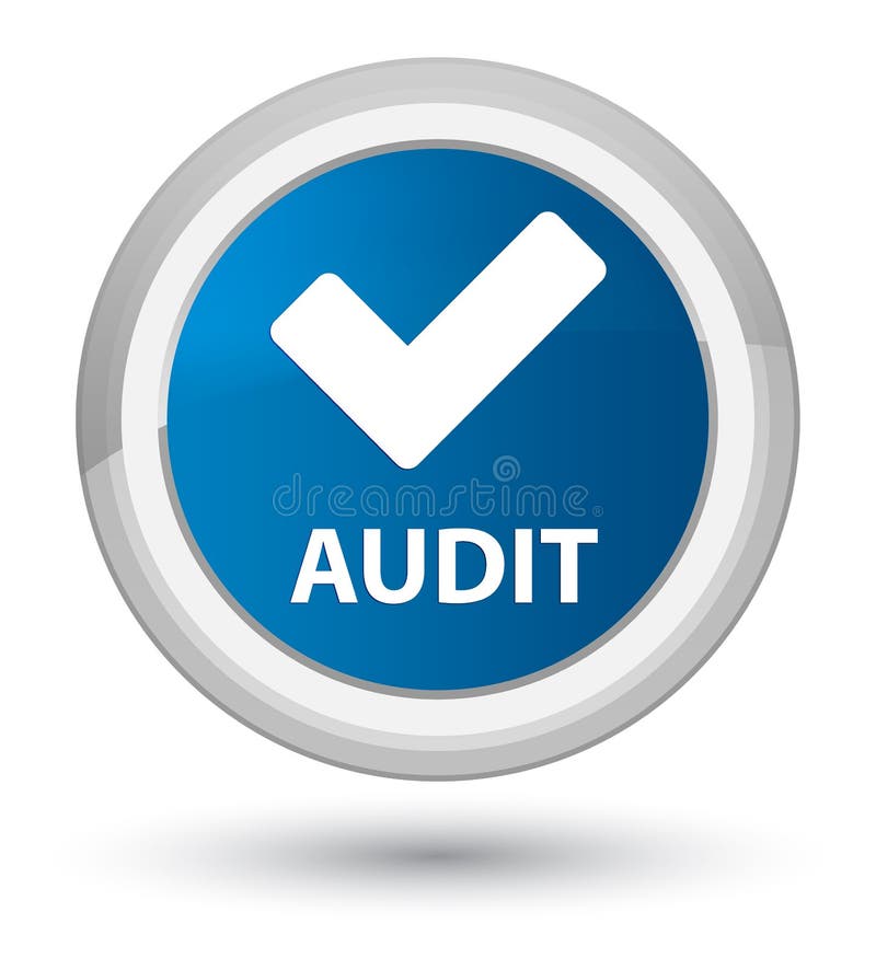Audit (validate Icon) Prime Blue Round Button Stock Illustration ...