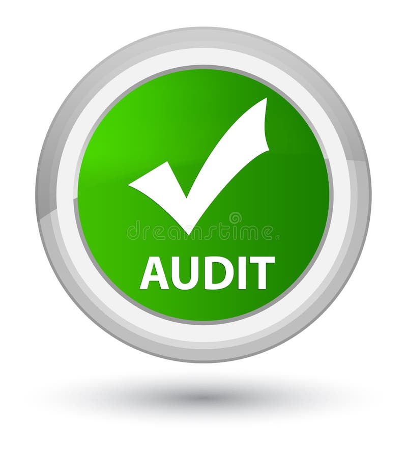 Audit (validate Icon) Prime Green Round Button Stock Illustration ...