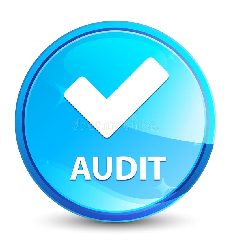 Audit (validate Icon) Splash Natural Blue Round Button Stock Vector ...