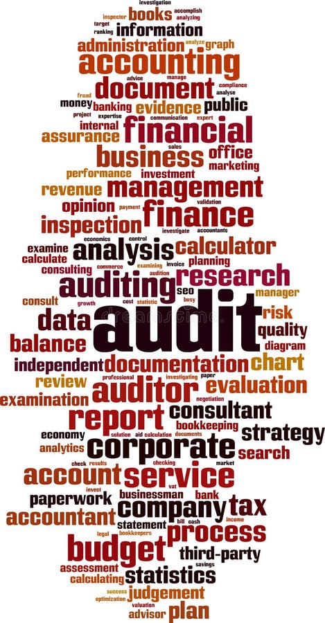 Audit words collage stock illustration. Illustration of corporate ...