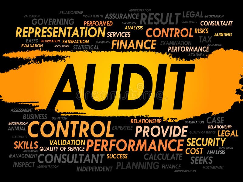 AUDIT word cloud stock illustration. Illustration of collage - 200215097