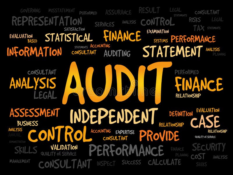 AUDIT word cloud stock illustration. Illustration of intergrated ...