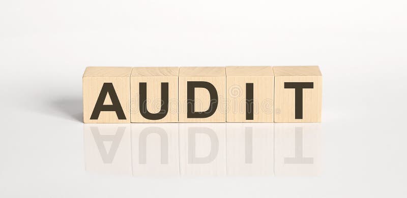 AUDIT Word from Wooden Blocks on the White Desk Stock Image - Image of ...