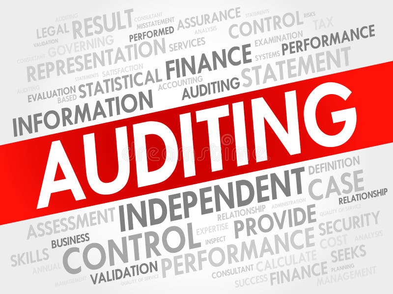 AUDITING word cloud stock illustration. Illustration of external ...