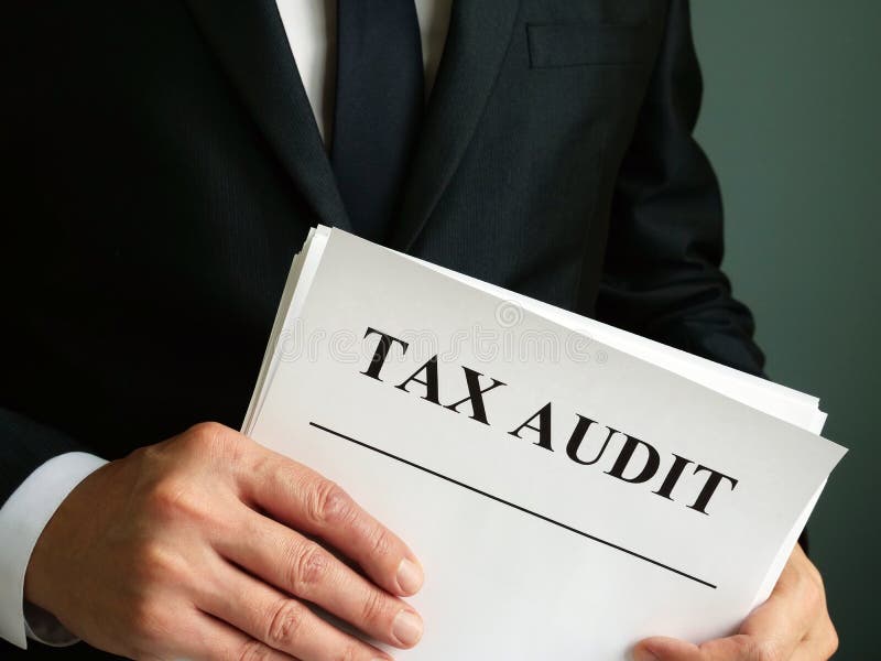 Man is Holding Audit Risk Assessment Report. Stock Photo - Image of ...