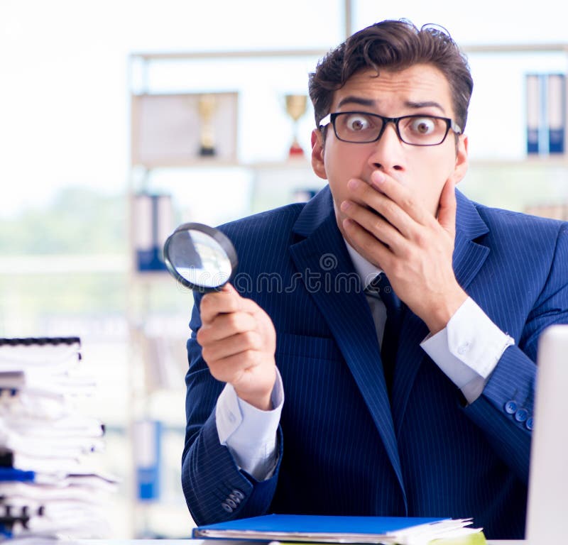 Auditor Looking for Errors in the Financial Statements Stock Image ...