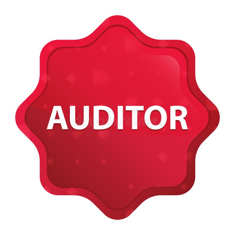 Auditor Misty Rose Red Starburst Sticker Button Stock Illustration ...