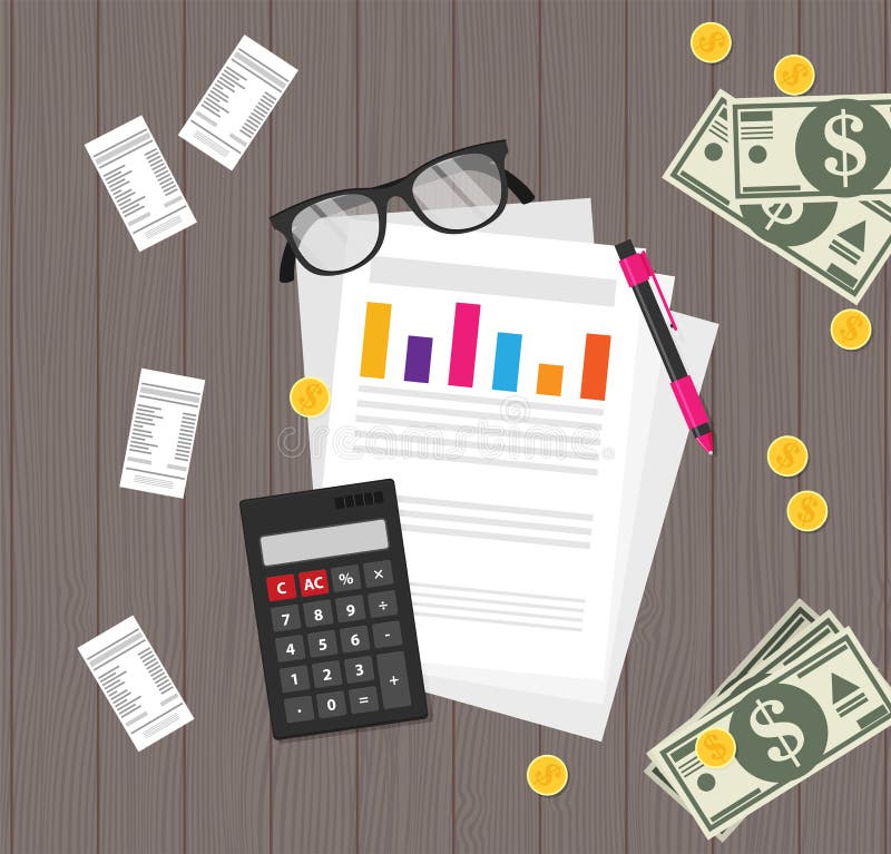 Auditor Work Desk, Accounting Paperwork, Business Research, Financial ...